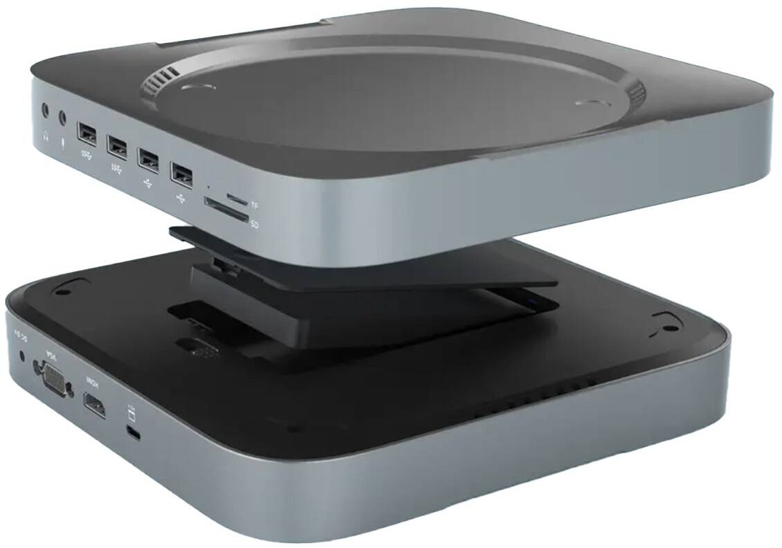 HUB 12w1 do Mac Mini HDMI 4k USB-C SSD USB 3.0 Jack 3,5mm VGA SD/TF ...