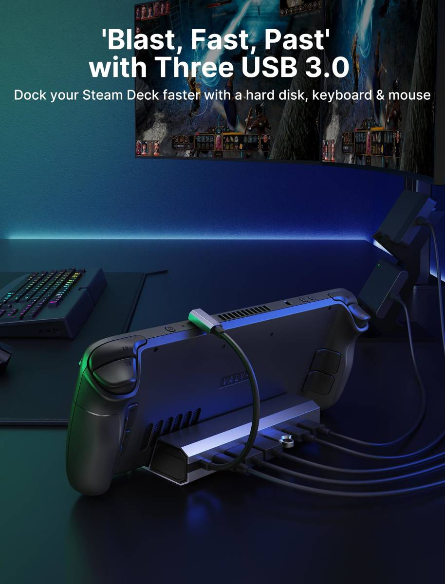 JSAUX Adapter HUB USB-C HDMI 4K 60Hz Dispaly Port 4K 60Hz Ethernet RJ45 ...