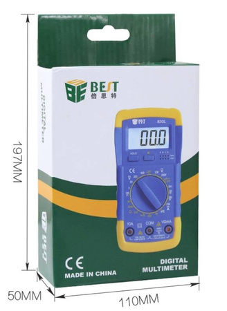 PROFESJONALNY MIERNIK PRĄDU MULTIMETR CYFROWY niebiesko-żółty – sklep ...